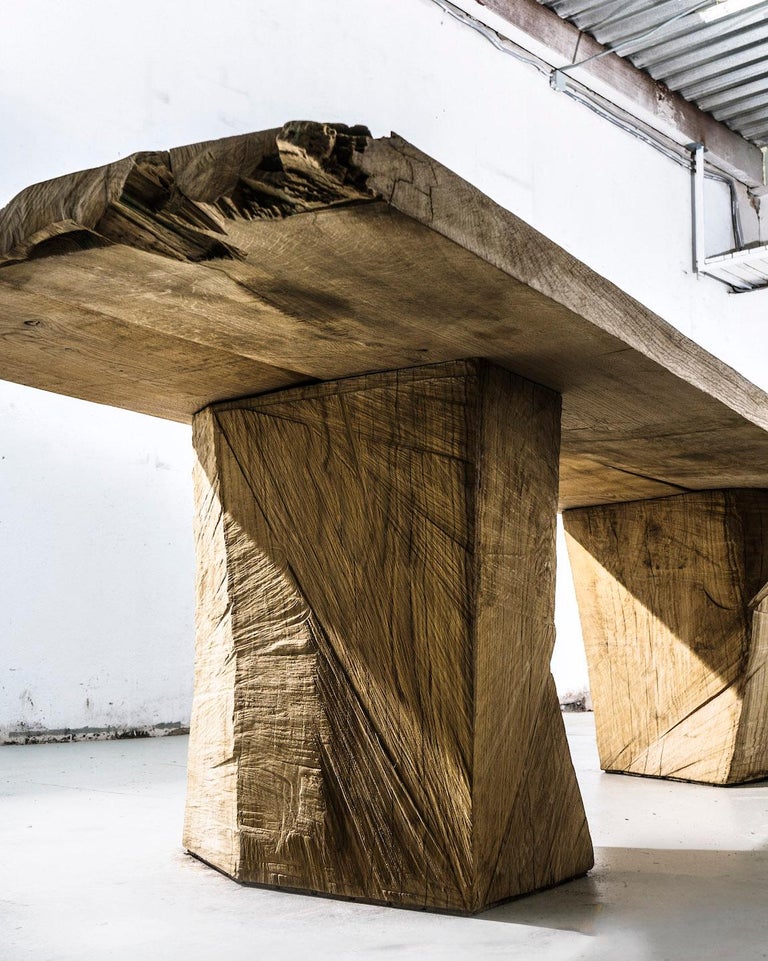 Custom Listing: Massive Table + Sculpted Table For Sale at 1stDibs