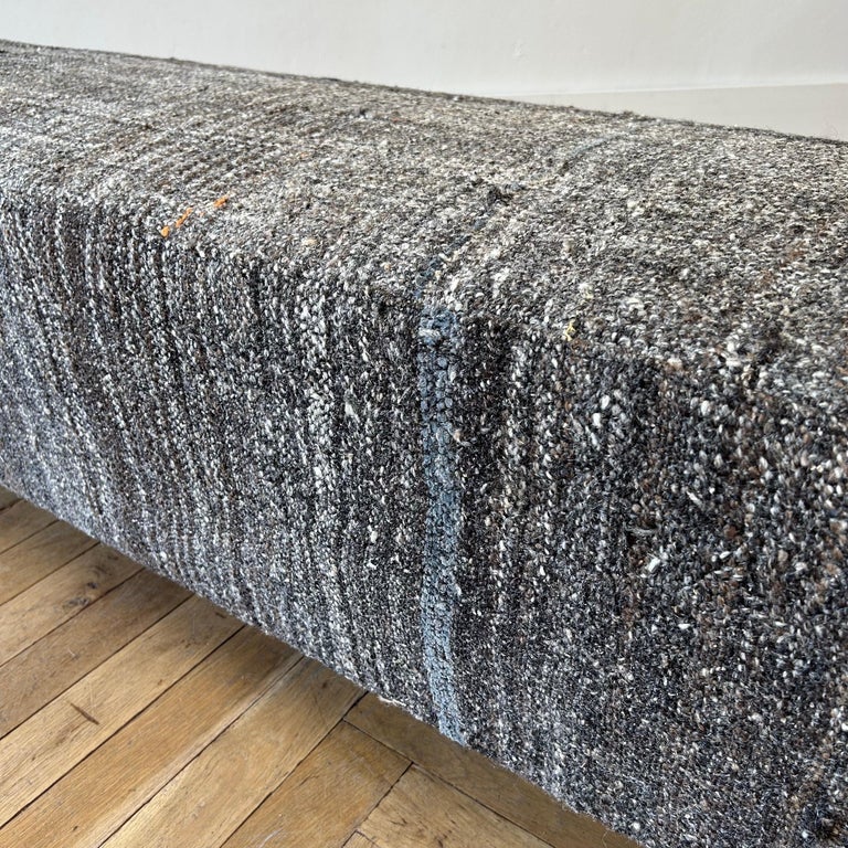 Custom Made Antique Turkish Rug Cocktail Ottoman For Sale at 1stDibs