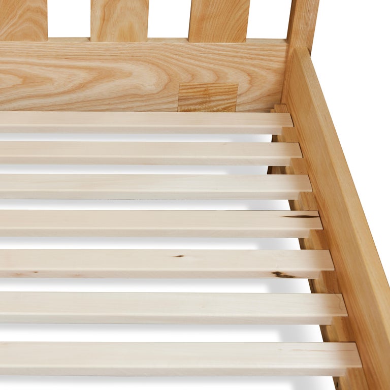 Custom Made Ash Wood Queen Bed For Sale at 1stDibs