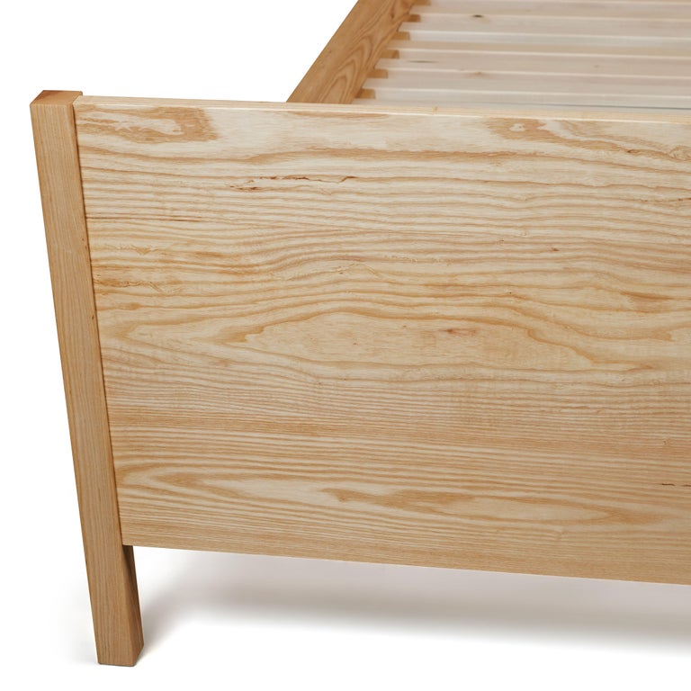 Custom Made Ash Wood Queen Bed For Sale at 1stDibs