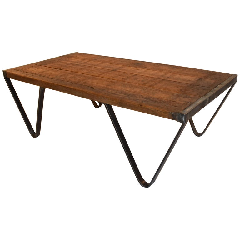 Custom Made Coffee Table, Antique French Brick Layers Pallet For Sale ...