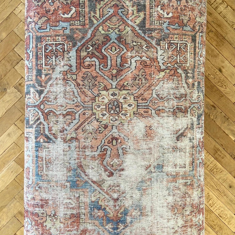 Custom Made Cube Style Rug Cocktail Ottoman For Sale at 1stDibs