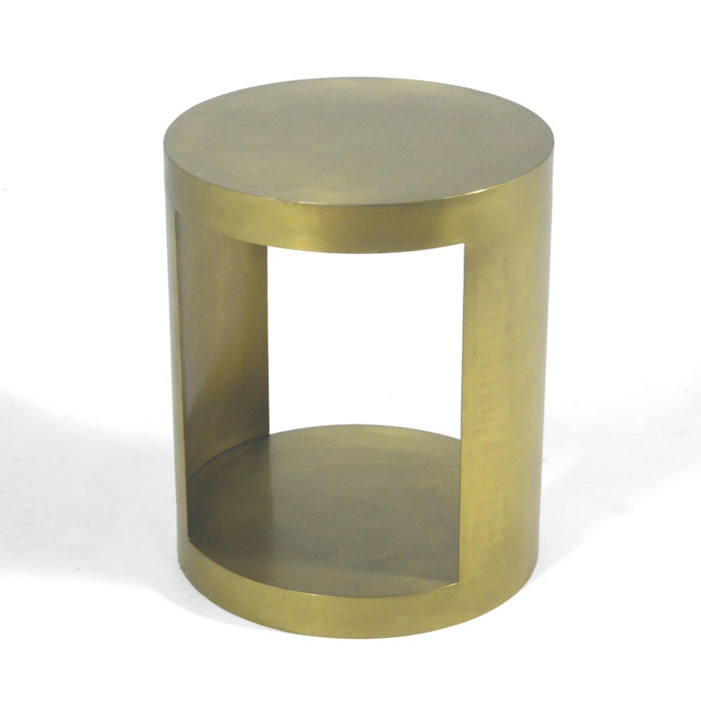 Custom Made Cylindrical Side Table For Sale at 1stDibs