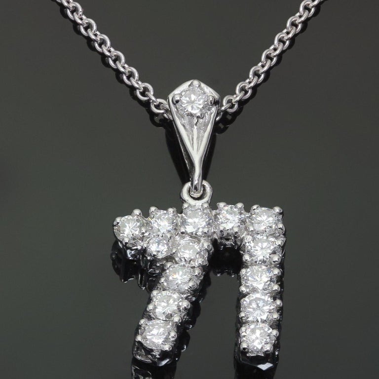 Custom-Made Diamond Jewish Chai Symbol White Gold Charm Pendant ...