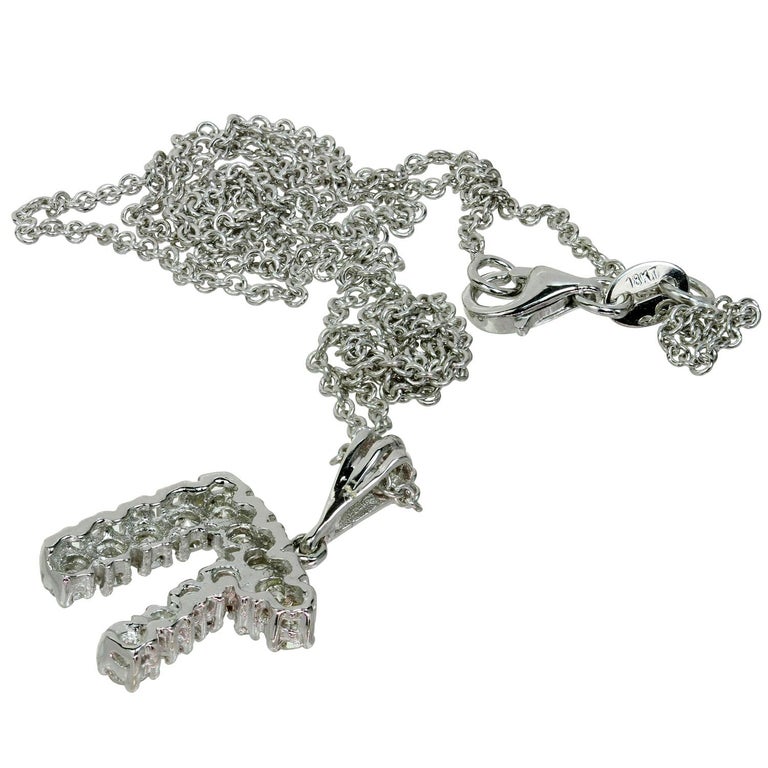 Custom-Made Diamond Jewish Chai Symbol White Gold Charm Pendant ...