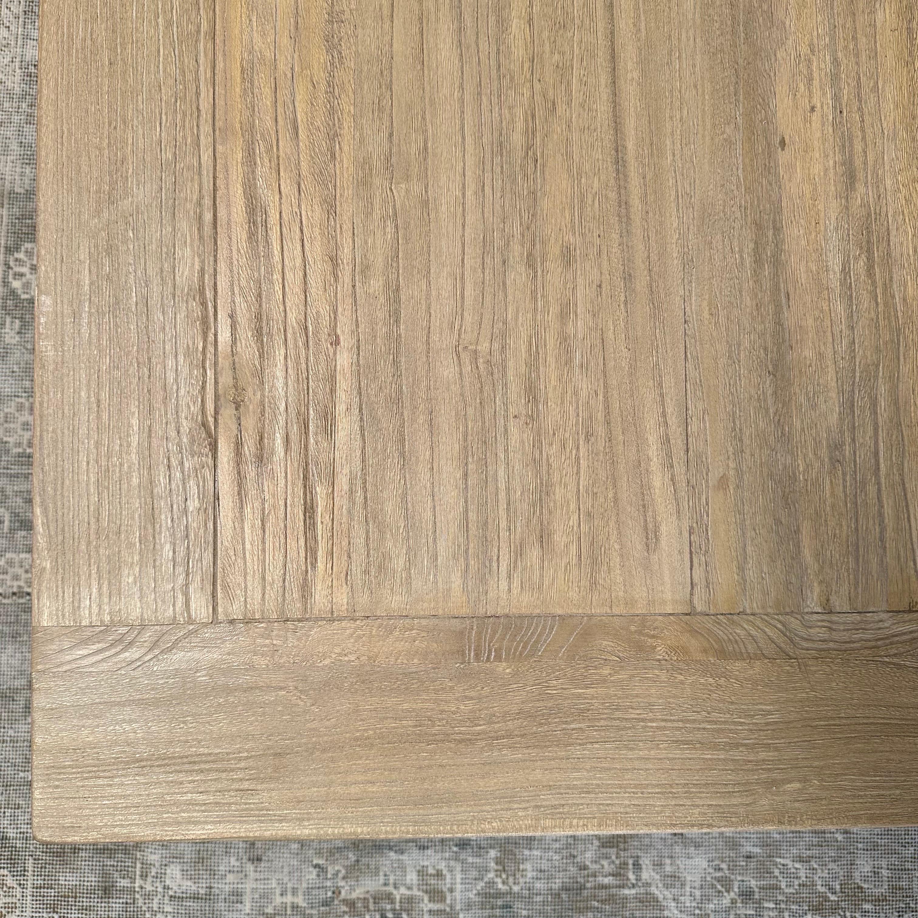 Custom Made Dorado Reclaimed Elm Wood Coffee Table For Sale at 1stDibs