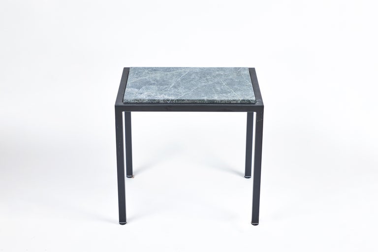 Custom Made Iron Side Table with New Soapstone Top B For Sale at 1stDibs
