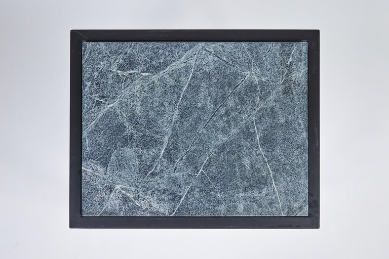 Custom Made Iron Side Table with New Soapstone Top B For Sale at 1stDibs