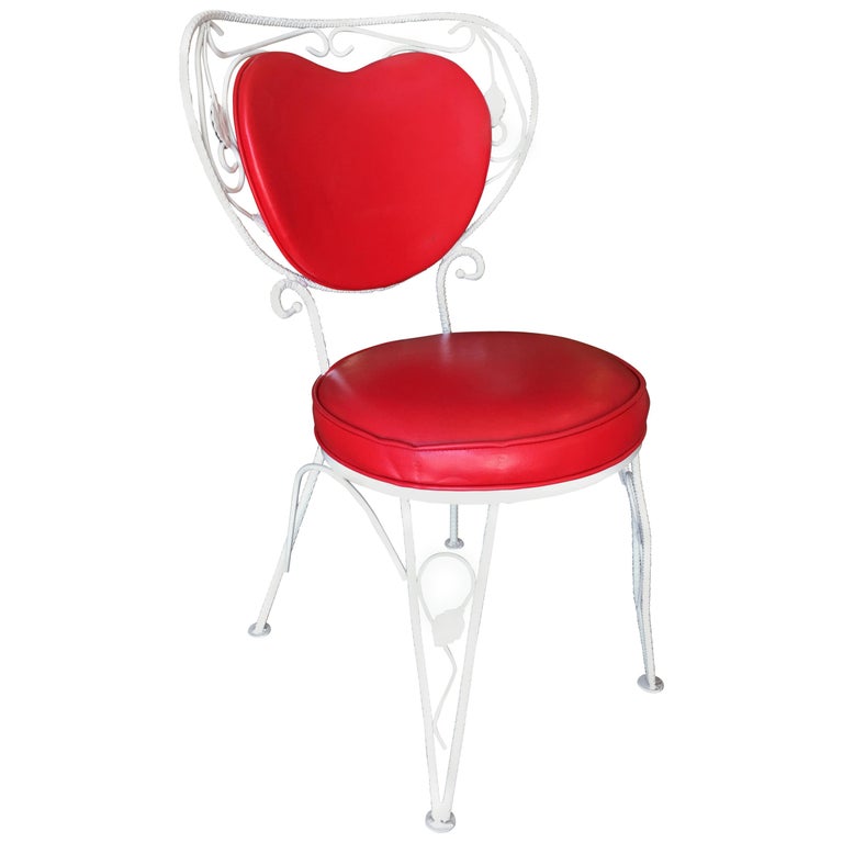 Custom Made Iron and Steel Rebar Heart Patio Lounge Chair, Set of Four ...