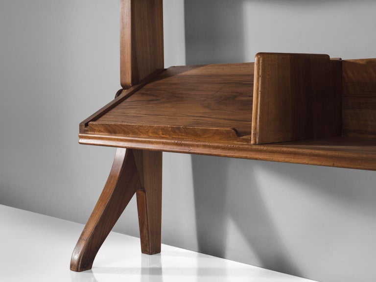 Custom-Made Italian Walnut Library, 1940s For Sale at 1stDibs