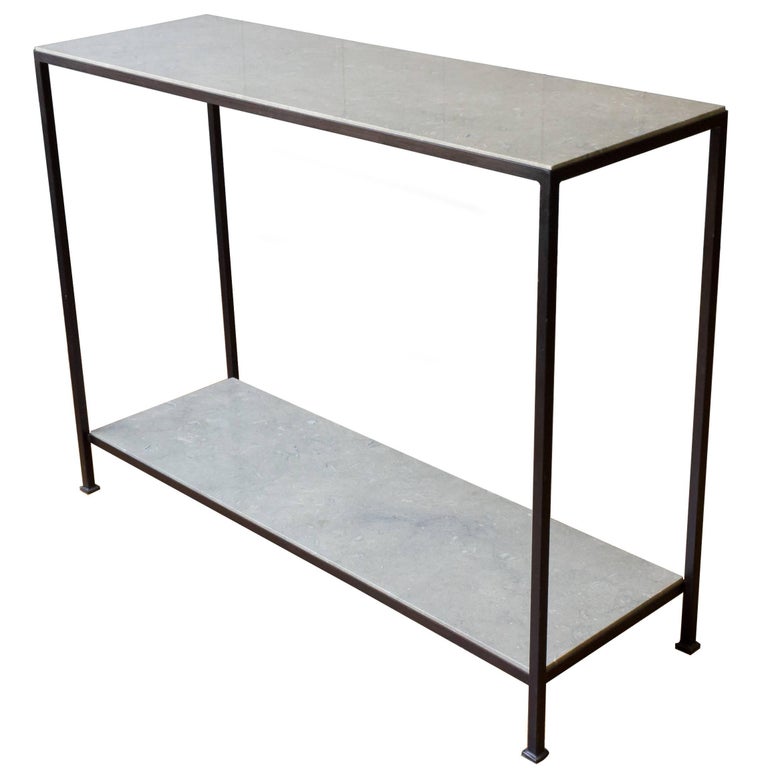 Marcelo Console Table with Pistachio-Travertine Stone For Sale at ...