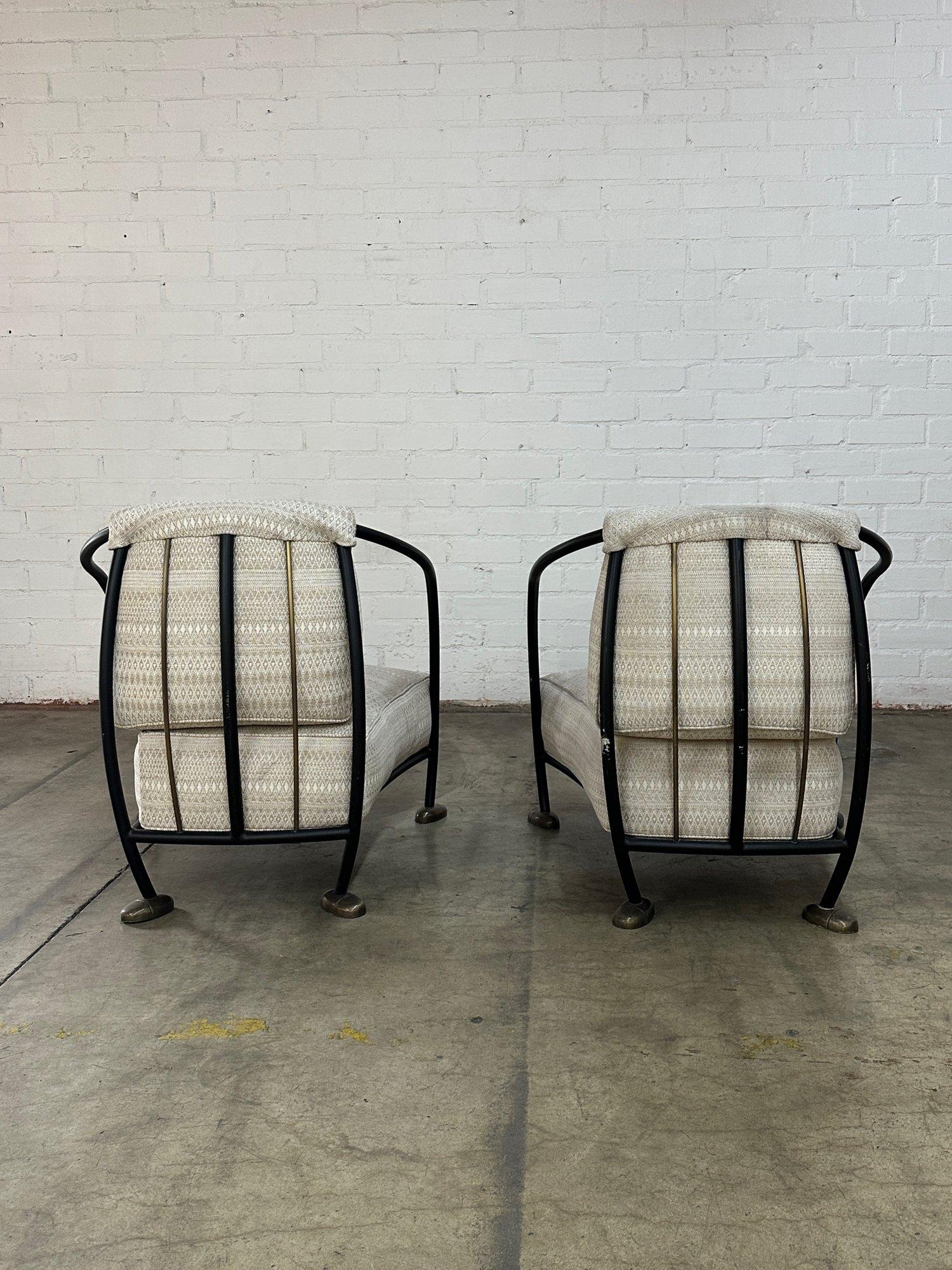 Custom Made Mixed Metals Lounge Chair - Sold Separately For Sale at 1stDibs