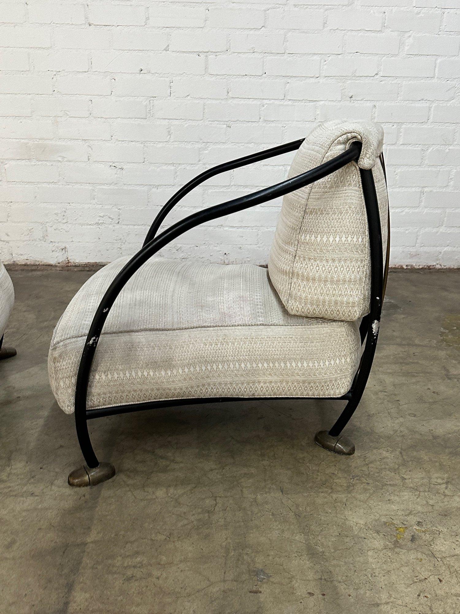 Custom Made Mixed Metals Lounge Chair - Sold Separately For Sale at 1stDibs
