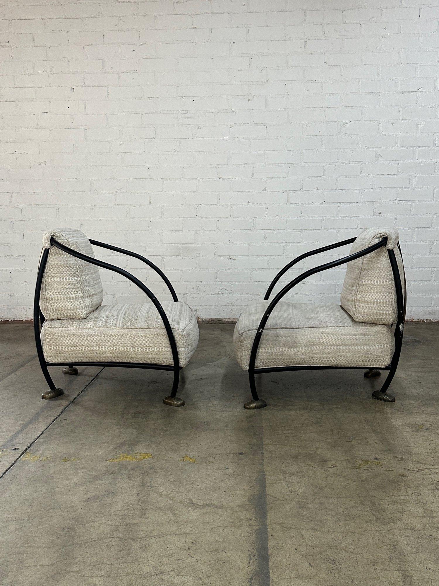 Custom Made Mixed Metals Lounge Chair - Sold Separately For Sale at 1stDibs