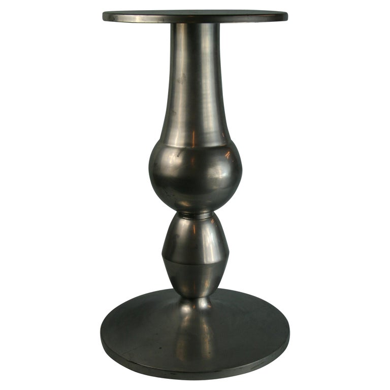 Custom Made Modern Metal Side /Drink Table or Pedestal For Sale at 1stDibs