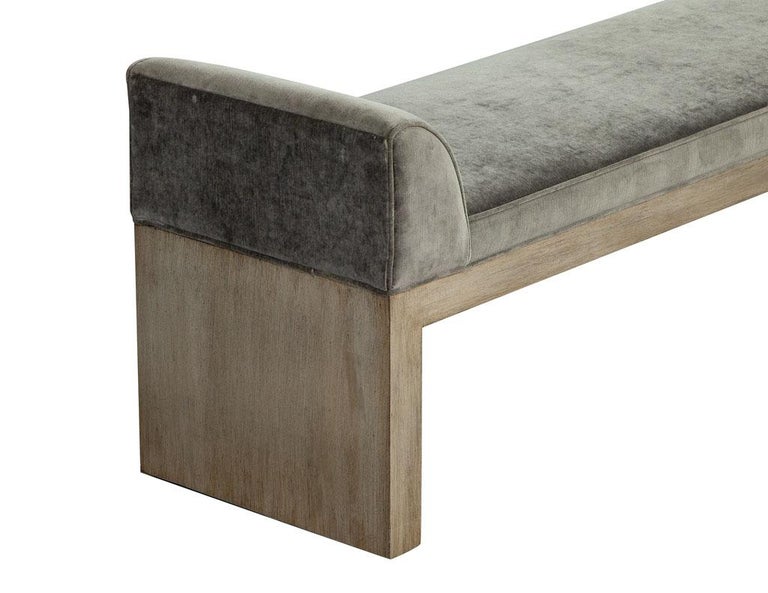 Custom Made Modern Silver Leaf Hall Bench by Carrocel at 1stDibs