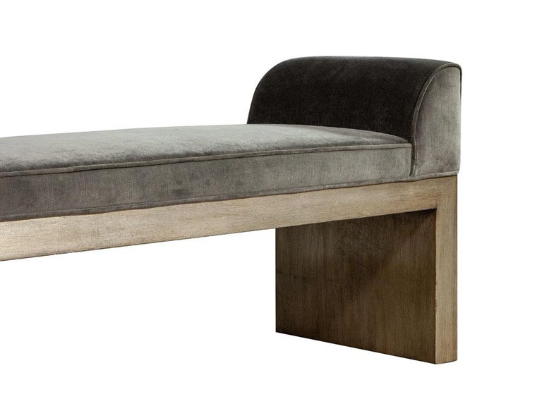 Custom Made Modern Silver Leaf Hall Bench by Carrocel at 1stDibs