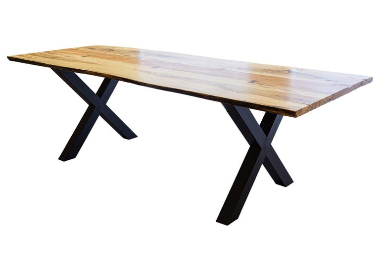 Custom Made Raw Edge Hackberry Ambrosia Maple Dining Table with Cedar ...