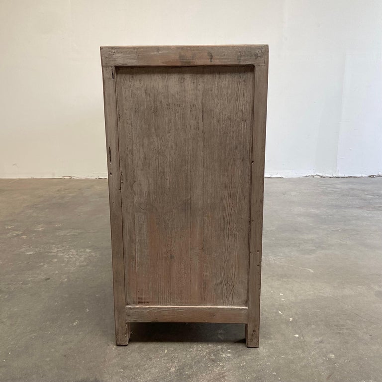Custom Made Reclaimed Painted and Distressed Cabinet Console with Doors ...