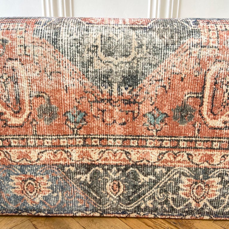 Custom Made Rug Style Cube Cocktail Ottoman For Sale at 1stDibs