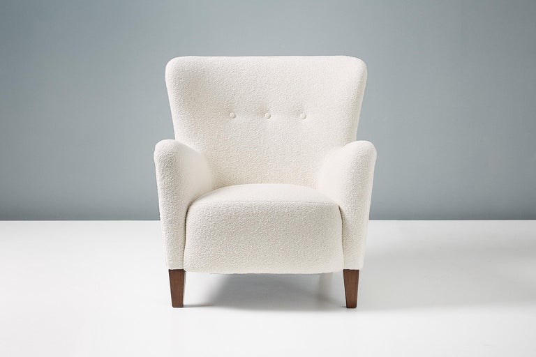 Custom Made RYO Boucle Lounge Chair For Sale at 1stDibs