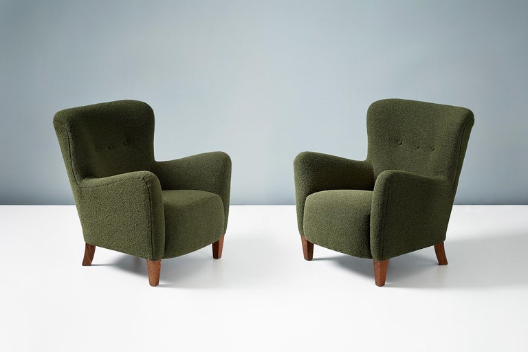 Custom Made RYO Boucle Lounge Chairs For Sale at 1stDibs