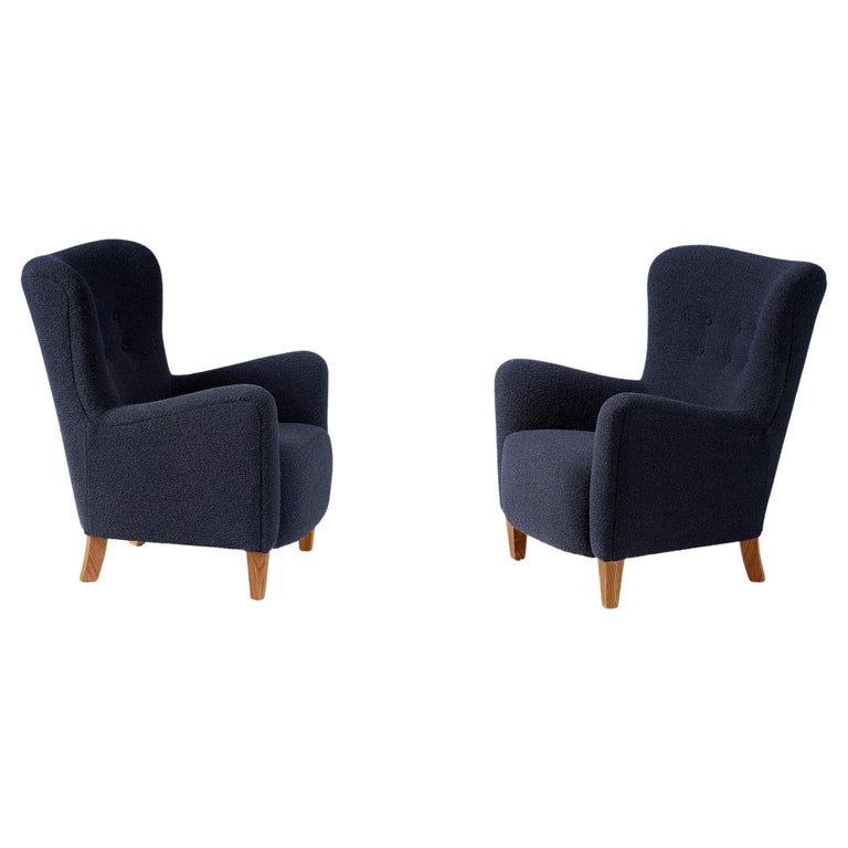 Custom Made RYO Boucle Lounge Chairs For Sale at 1stDibs