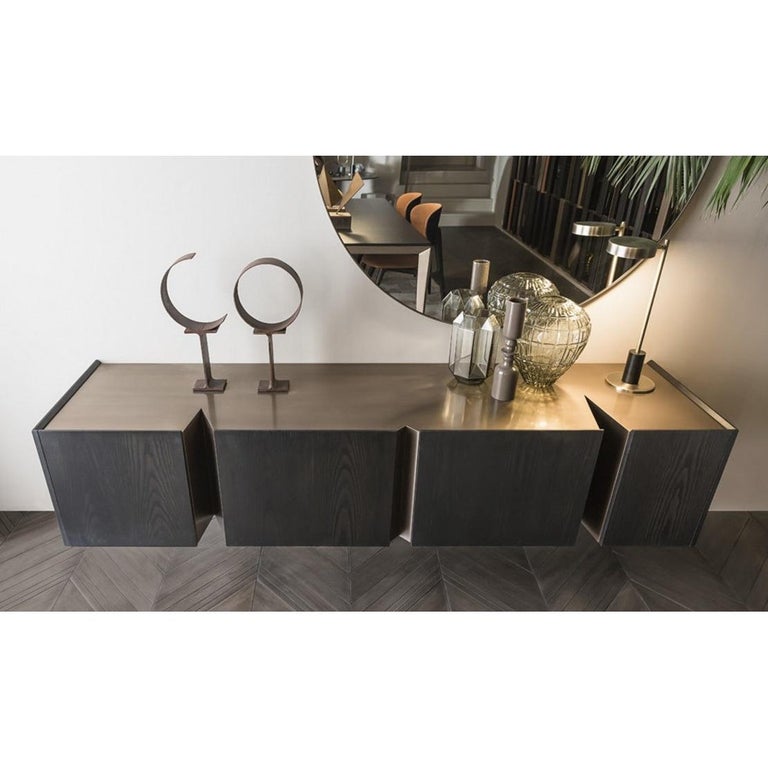 Custom Made Sideboard Featuring Front with Vertical Cracks in Different ...