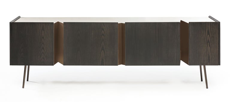 Custom Made Sideboard Featuring Front with Vertical Cracks in Different ...