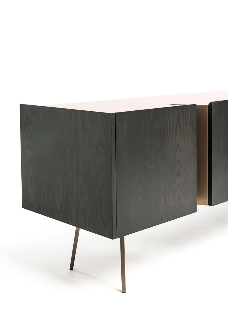 Custom Made Sideboard Featuring Front with Vertical Cracks in Different ...