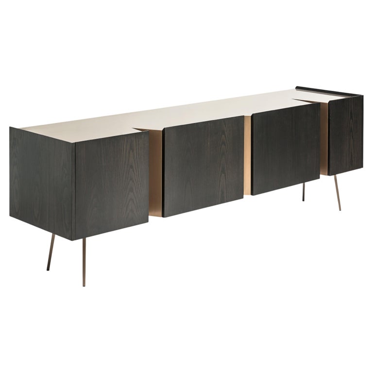 Custom Made Sideboard Featuring Front with Vertical Cracks in Different ...