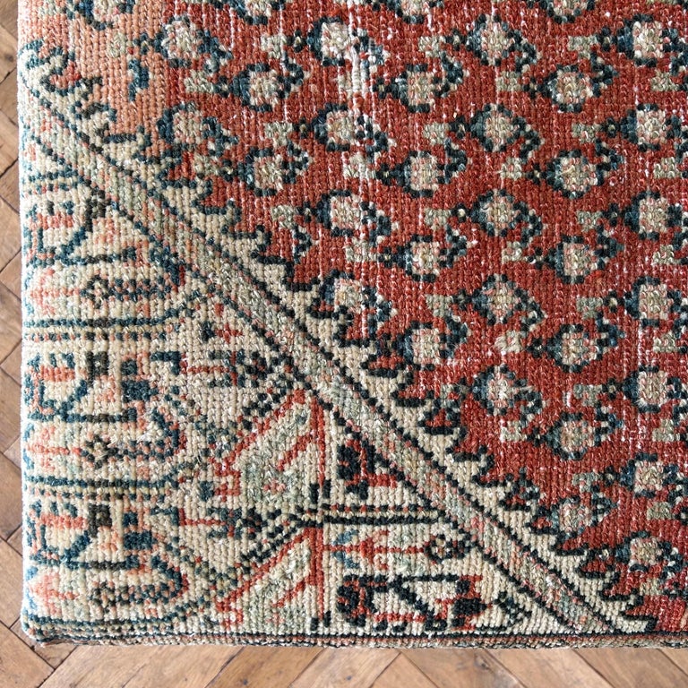 Custom Made Turkish Vintage Rug Cocktail Ottoman or Bench with Metal ...