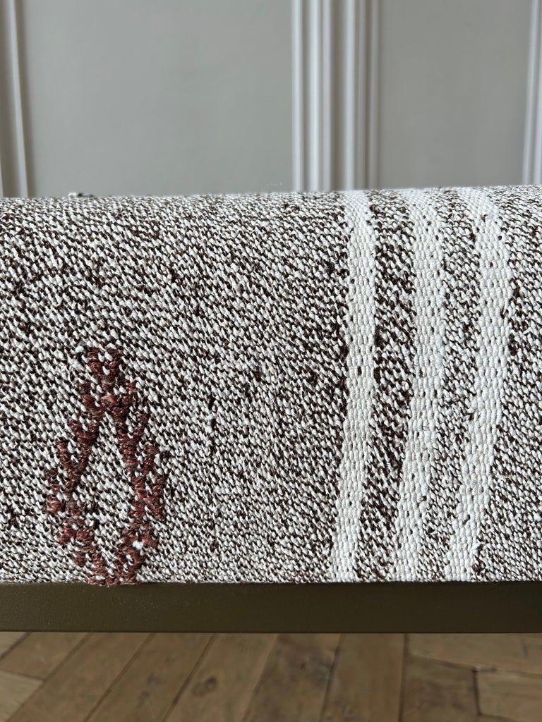 Custom Made Upholstered Bench Ottoman from Turkish Rug For Sale at 1stDibs