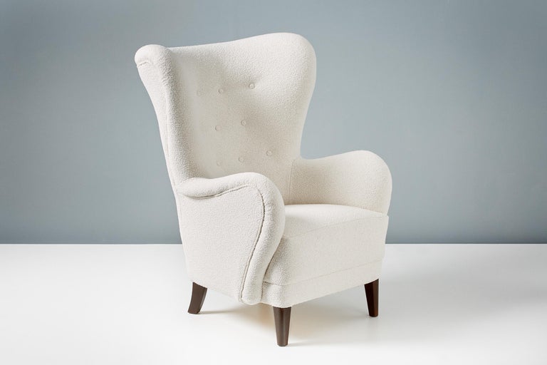 Custom Made Wing Chair For Sale at 1stDibs