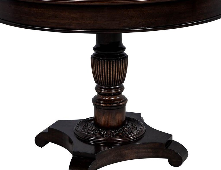 Custom Mahogany Round Focal Center Hall Foyer Table at 1stDibs | round ...