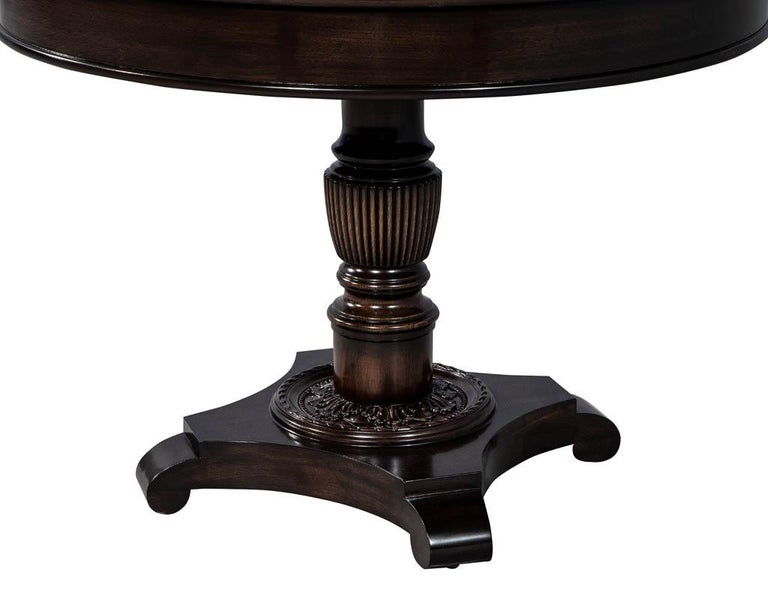 Custom Mahogany Round Focal Center Hall Foyer Table at 1stDibs | round ...