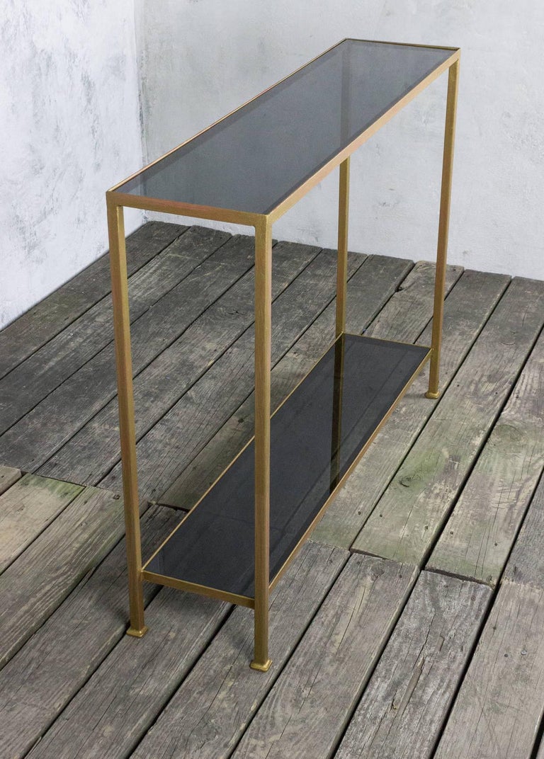 Marcelo Console with Grey Glass For Sale at 1stDibs