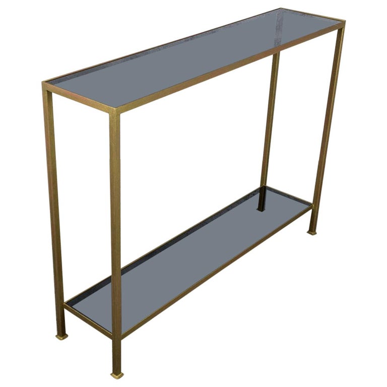 Marcelo Console with Grey Glass For Sale at 1stDibs