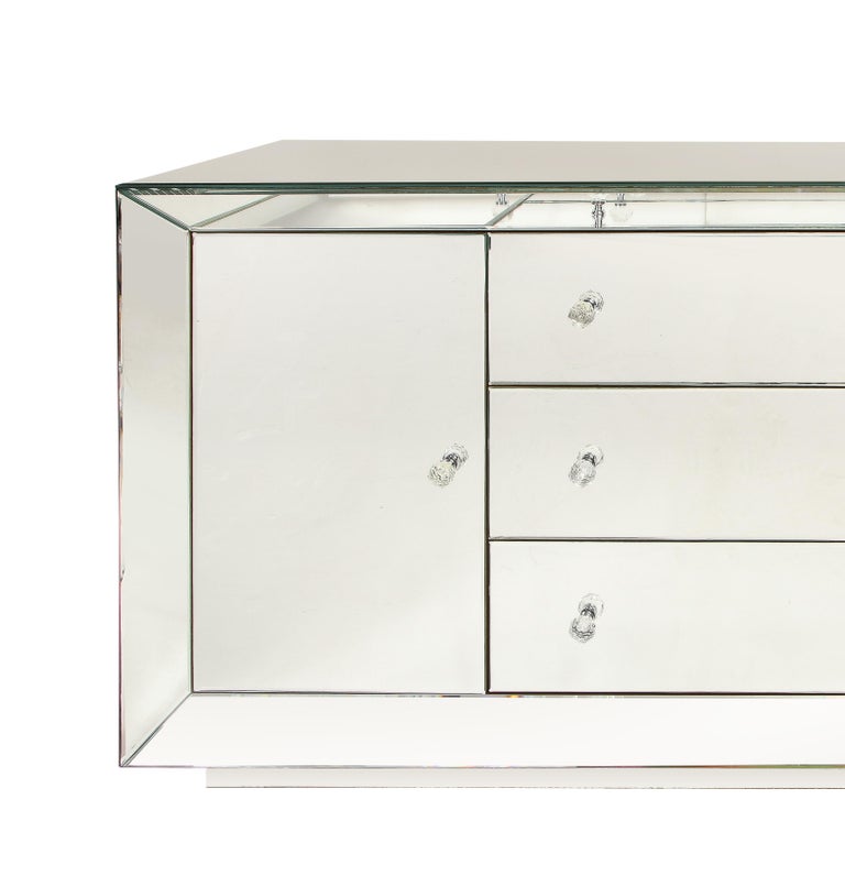 Custom Mirrored Buffet and Bar Console 'Floor Sample' For Sale at 1stDibs