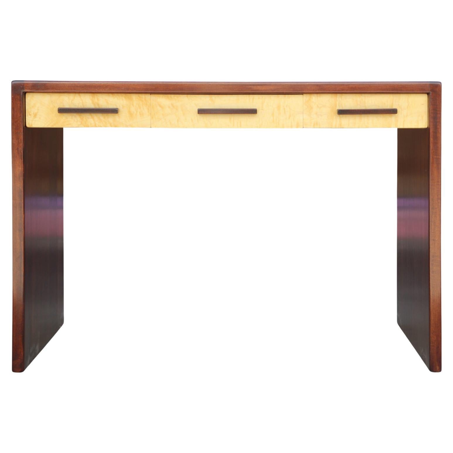 Parson Style Olive Burl Wood Console Table at 1stDibs
