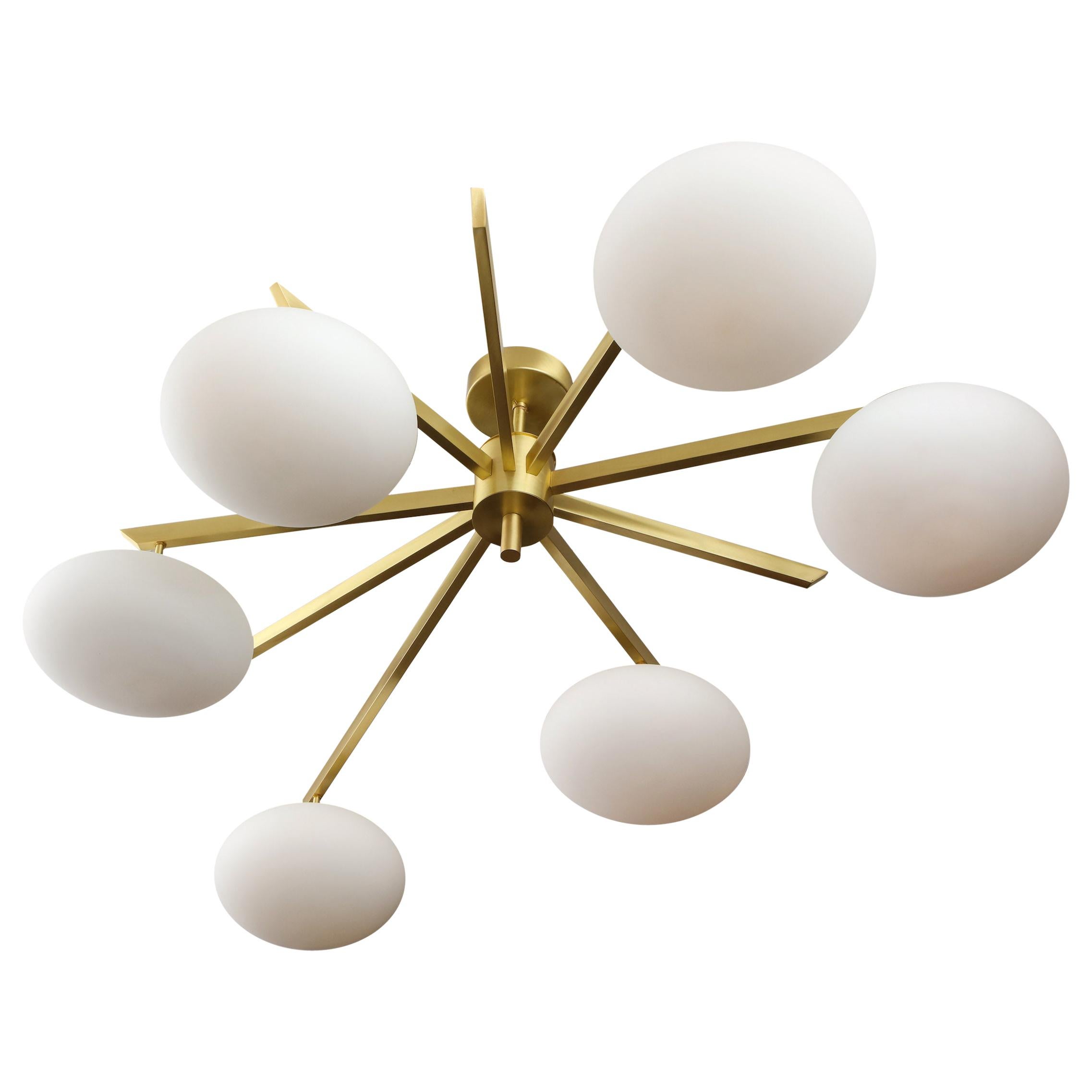 Vintage Italian Asymmetrical Flush Mount Light Fixture with Three ...