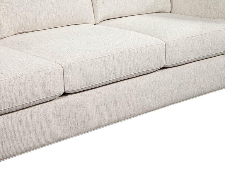 Custom Modern Living Room Sofa Set in Designer Cream Fabric For Sale at ...