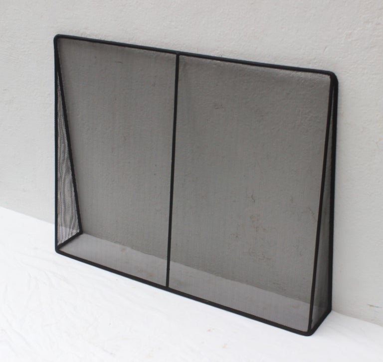 Custom Modern Metal Fireplace Screen by JED Design For Sale at 1stDibs