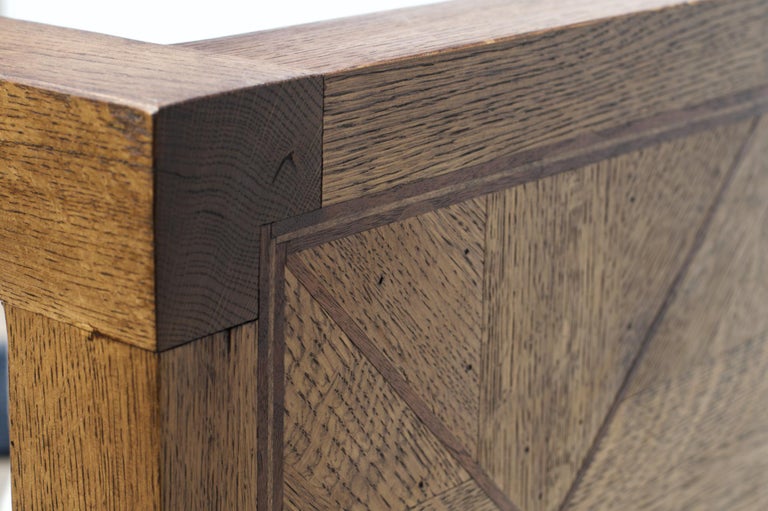 Custom Modern Parquet Top Coffee Table For Sale at 1stDibs