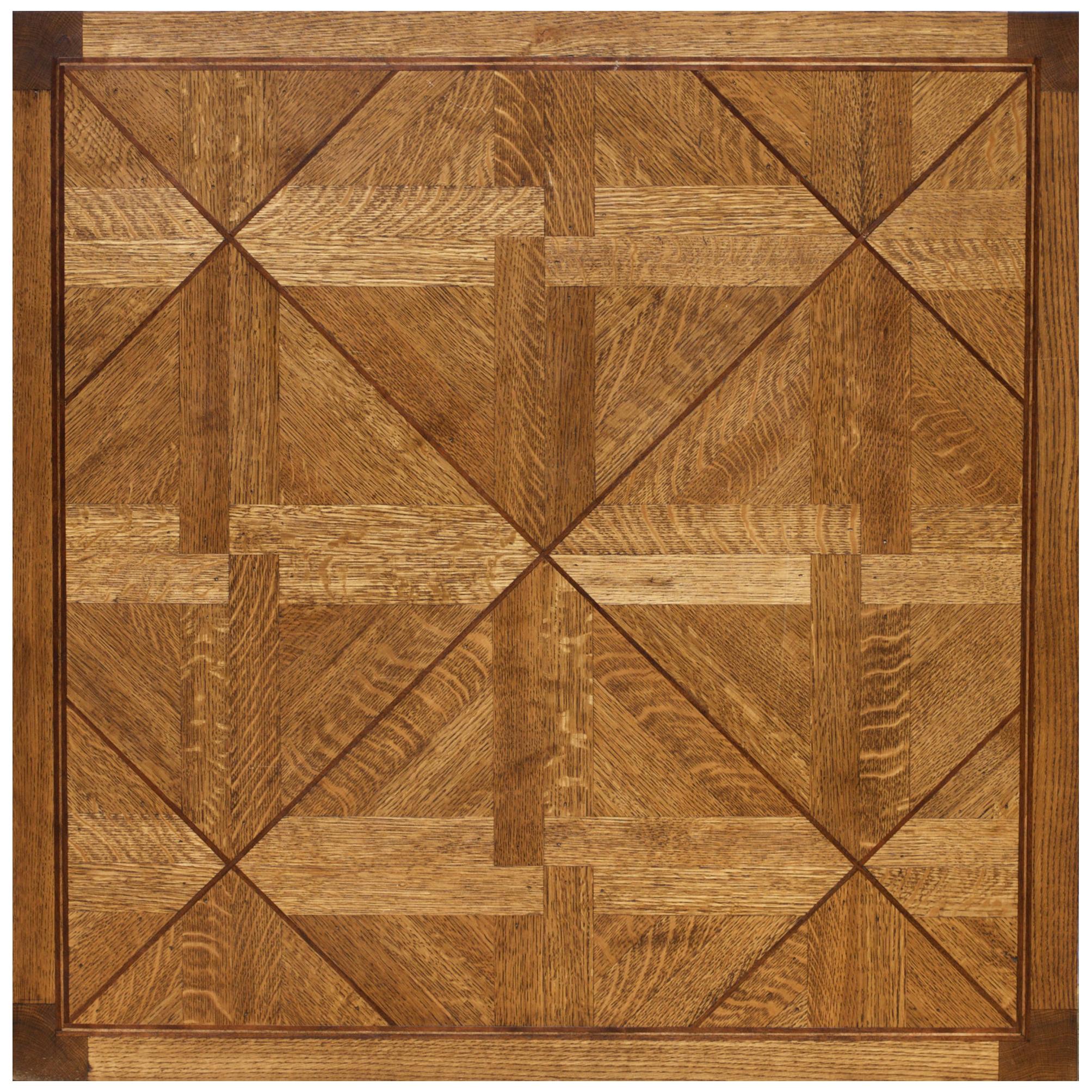 Custom Modern Parquet Top Coffee Table For Sale at 1stDibs