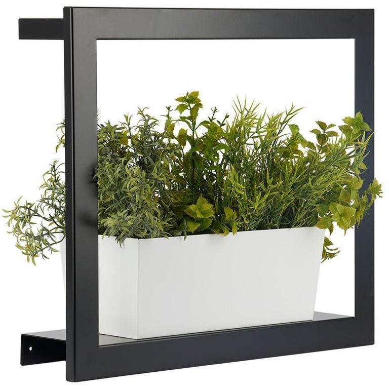 Custom Modern Sprout Living Wall Installation, 8 Frames, Black, Yellow ...