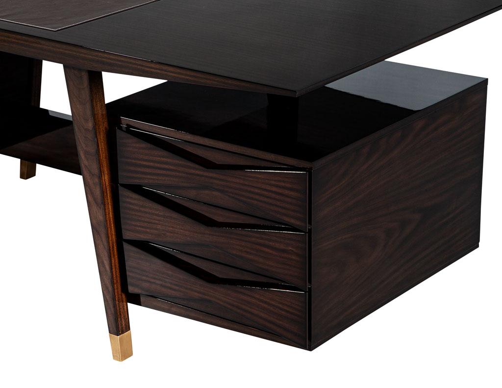 Custom Modern Walnut Executive Desk by Carrocel For Sale at 1stDibs