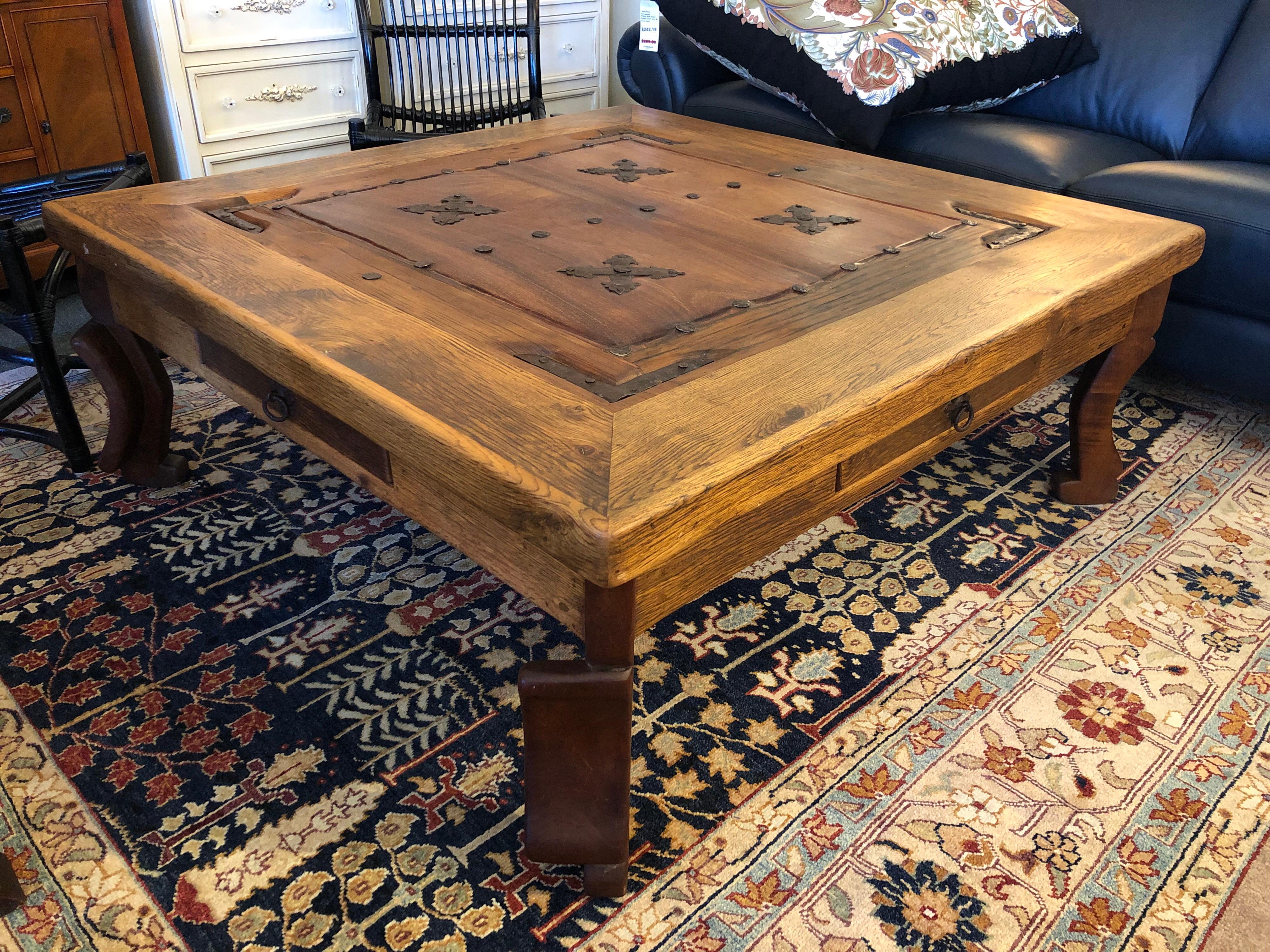 Custom Monumental Rustic Coffee Table For Sale at 1stDibs | custom ...