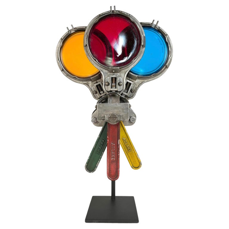 Custom Mounted 1940's Rare Nyc Subway Signal Semaphore For Sale at 1stDibs