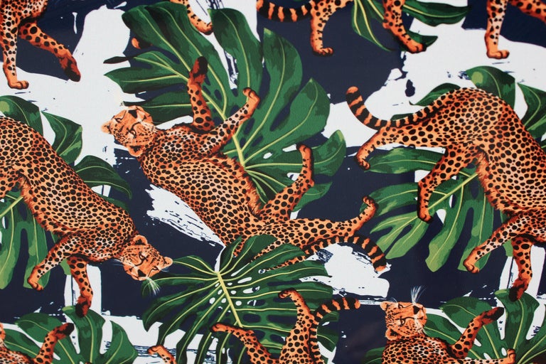 Custom Natural Wood Sideboard with Fierce Sublimated Leopard Animal ...